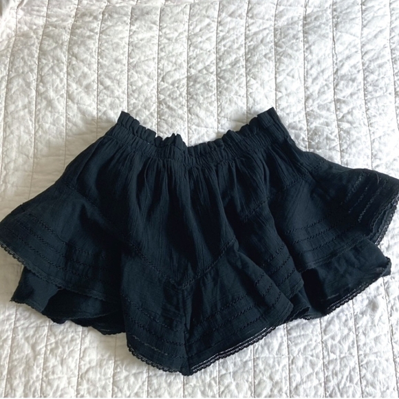 aerie | Skirts | New Aerie Rock N Ruffle Skort V Lace Tiered Black L ...